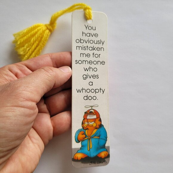 Garfield | Other | Vintage 7s Garfield Bookmark Whoopty Doo Tassel Jim ...
